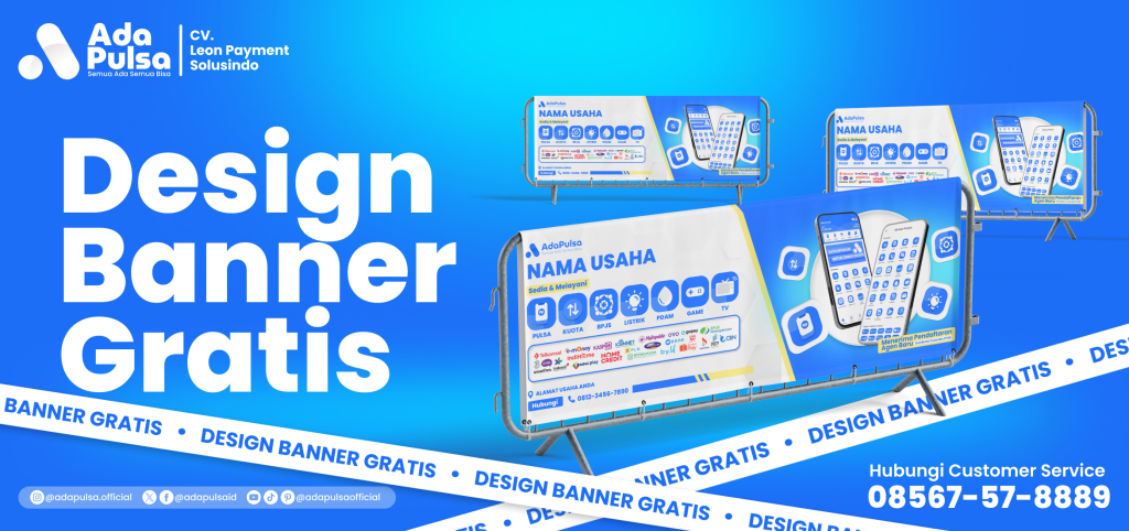 Design Banner Gratis, Buat yang Sudah Terdaftar Ada Pulsa